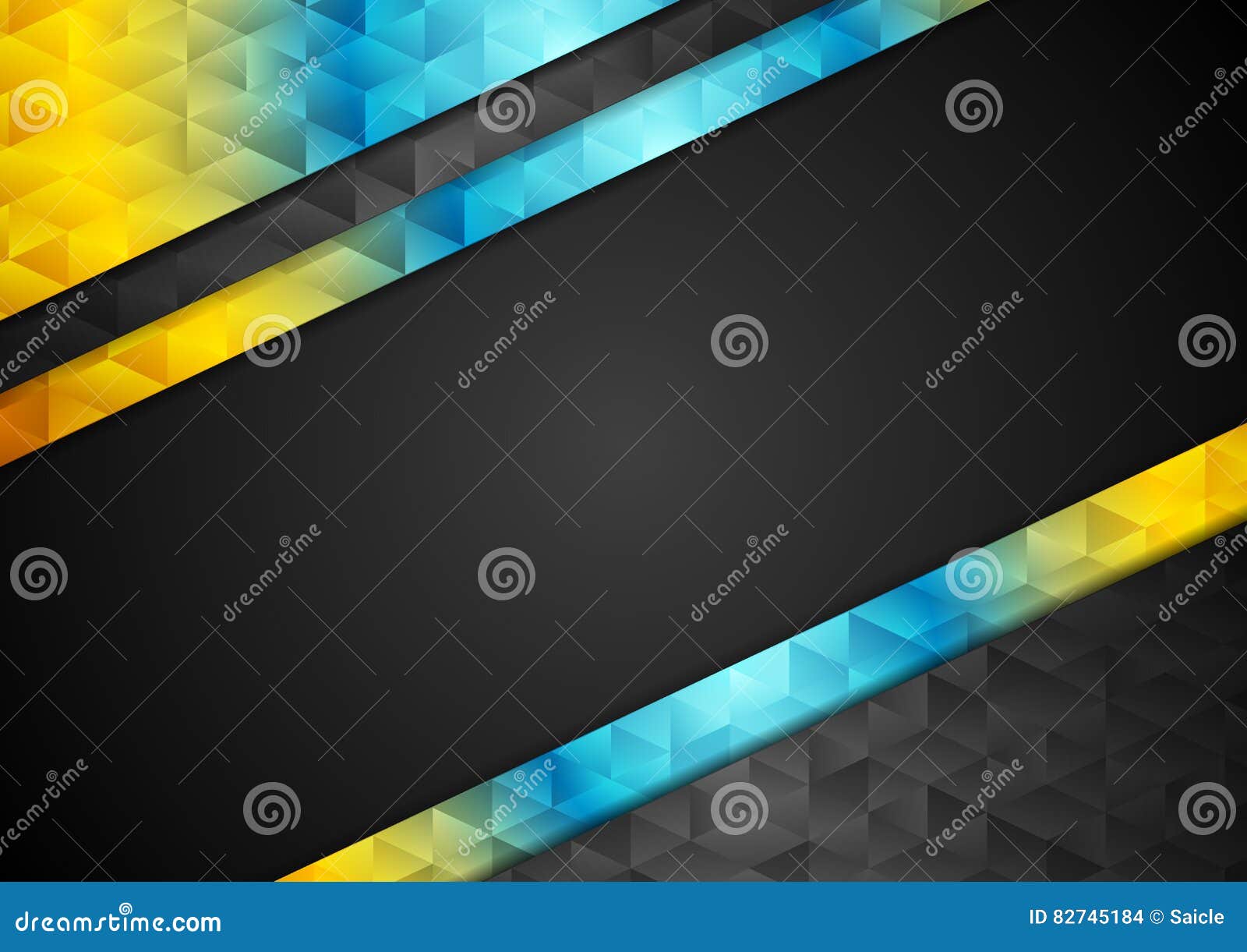 Colorful Contrast Abstract Tech Low Poly Background Stock Vector ...