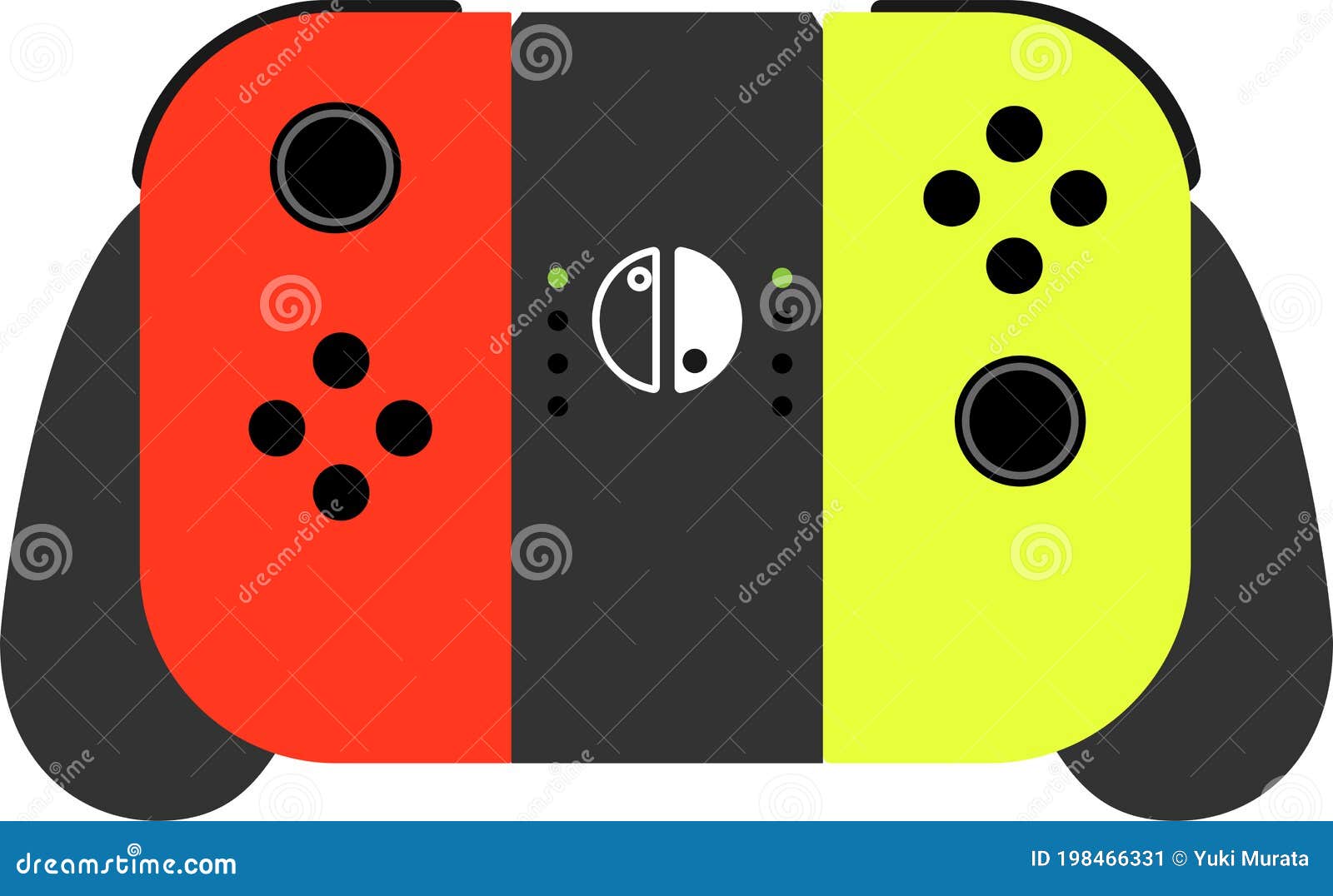 Colorful Controller of the Latest Japanese Game Machine Stock Vector ...