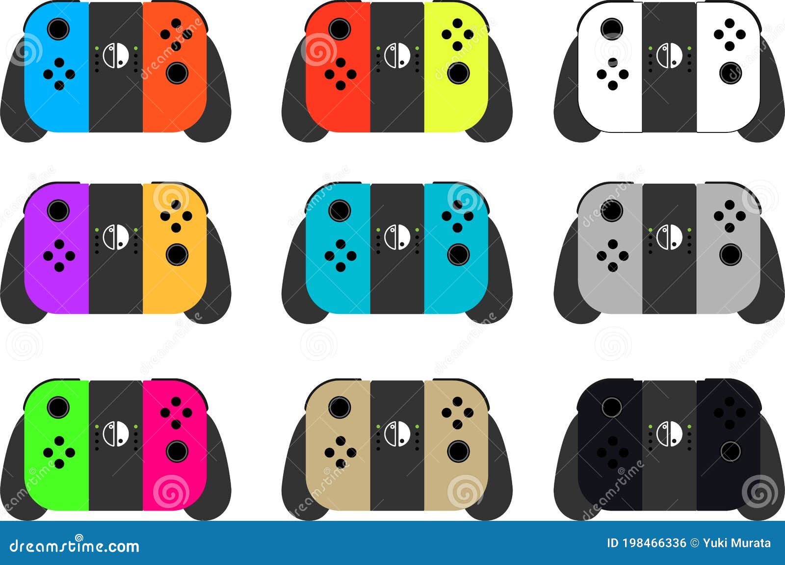 Colorful Controller of the Latest Japanese Game Machine Set Stock ...