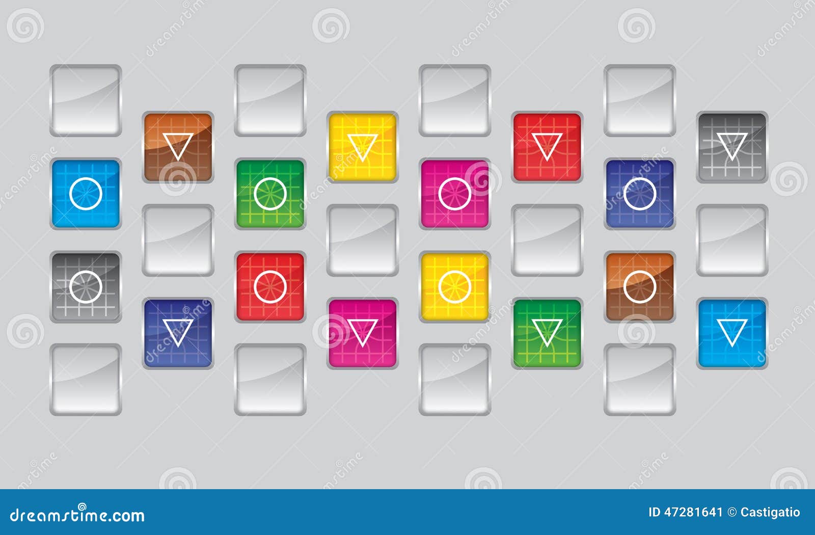 Colorful Controls, Digital Scrolling Stock Vector - Illustration of ...