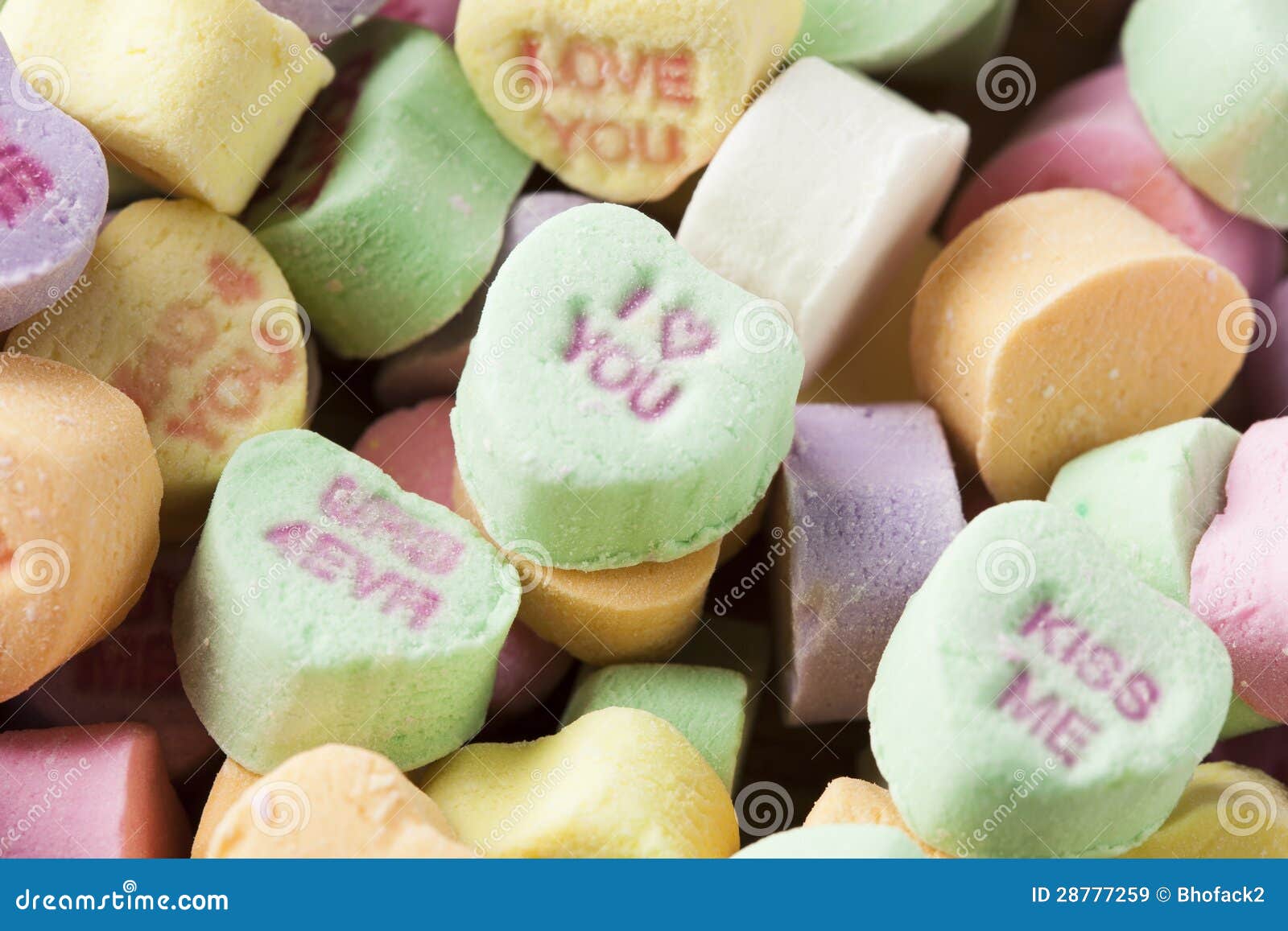 Colorful Conversation Hearts Candy Stock Image - Image of romance ...