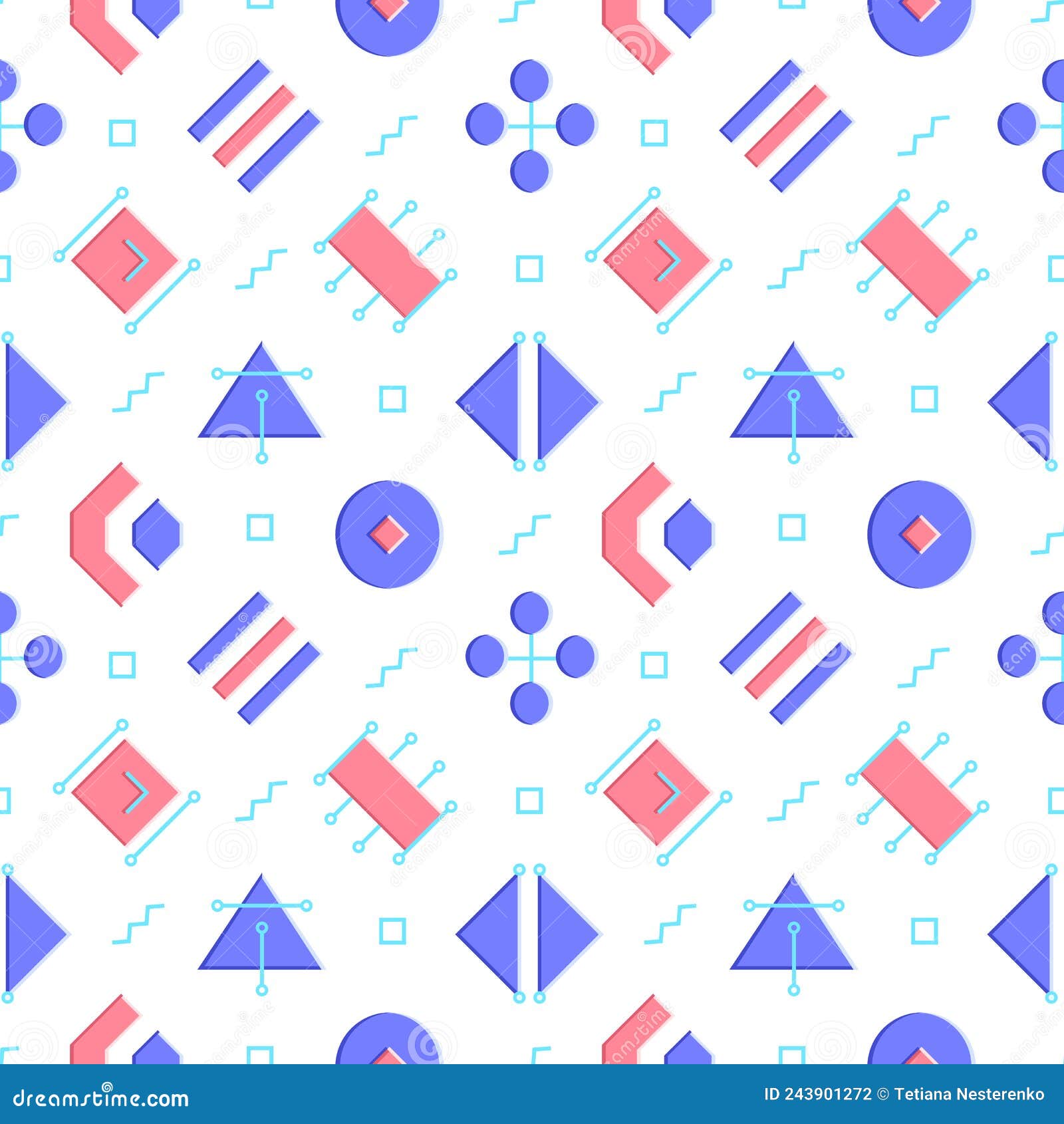 Colorful Convex Shapes Seamless Pattern Design Stock Vector ...