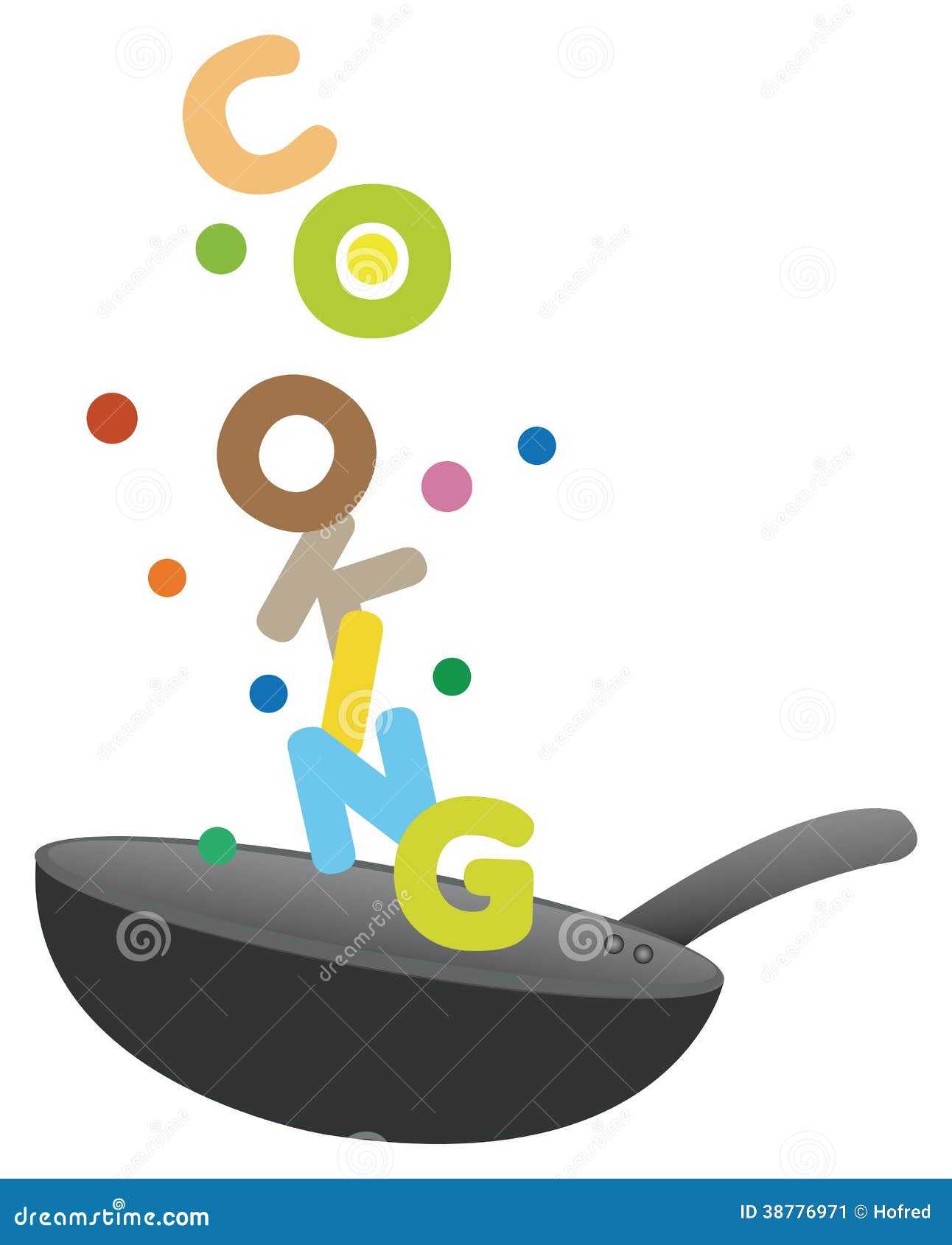 Colorful Cooking Fun stock vector. Illustration of black - 38776971