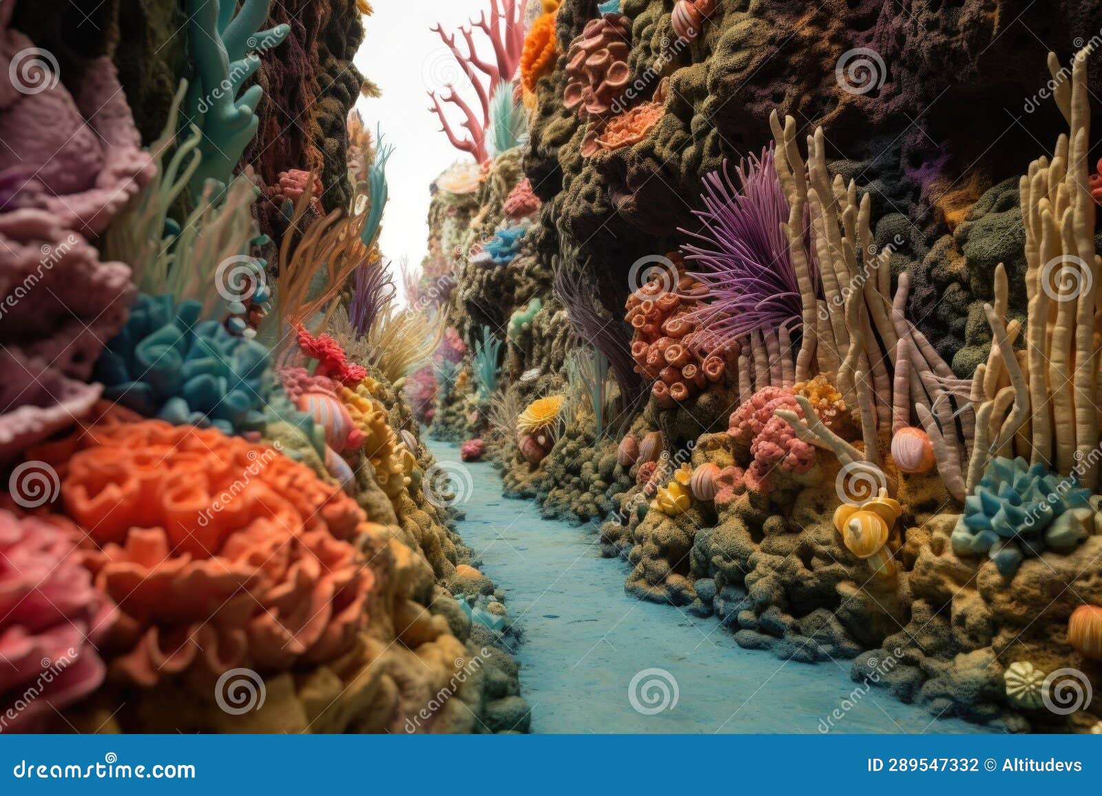 Colorful Coral Formations on the Edges of a Trench Stock Photo - Image ...