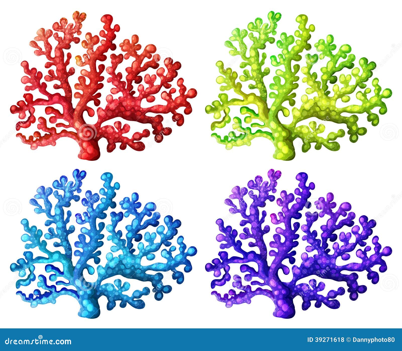 Colorful coral reefs stock vector. Illustration of reef - 39271618