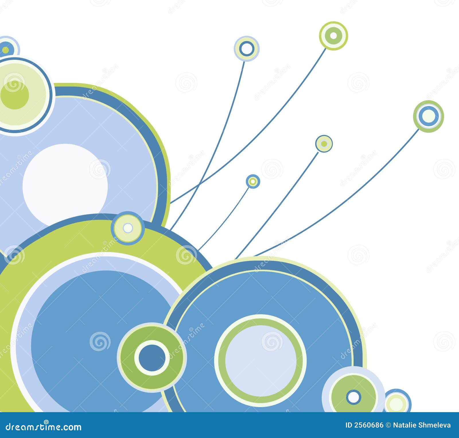 Colorful corner of circles stock illustration. Illustration of graphic ...