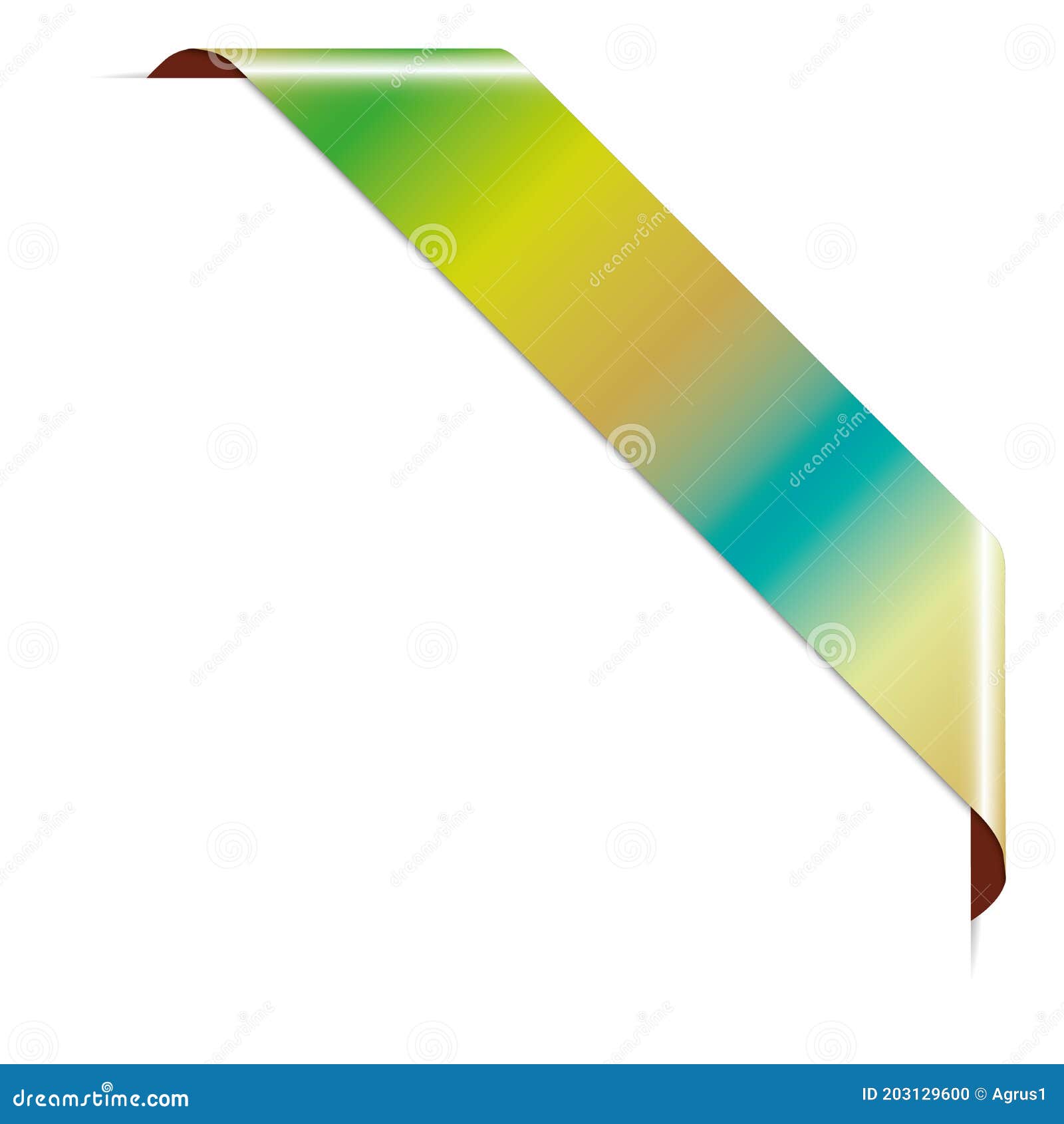 Colorful Corner Ribbon Banner on White Background Stock Vector ...