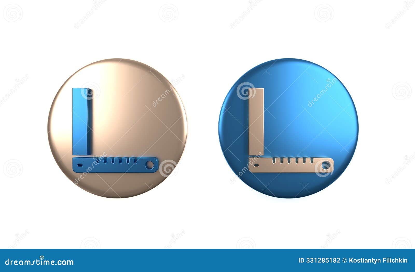 Colorful Corner Ruler Icon Isolated on White Background. Setsquare ...