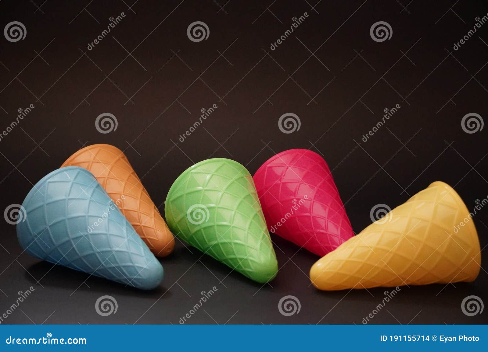 Colorful Cornet with Black Backgorund Stock Photo - Image of isolated ...