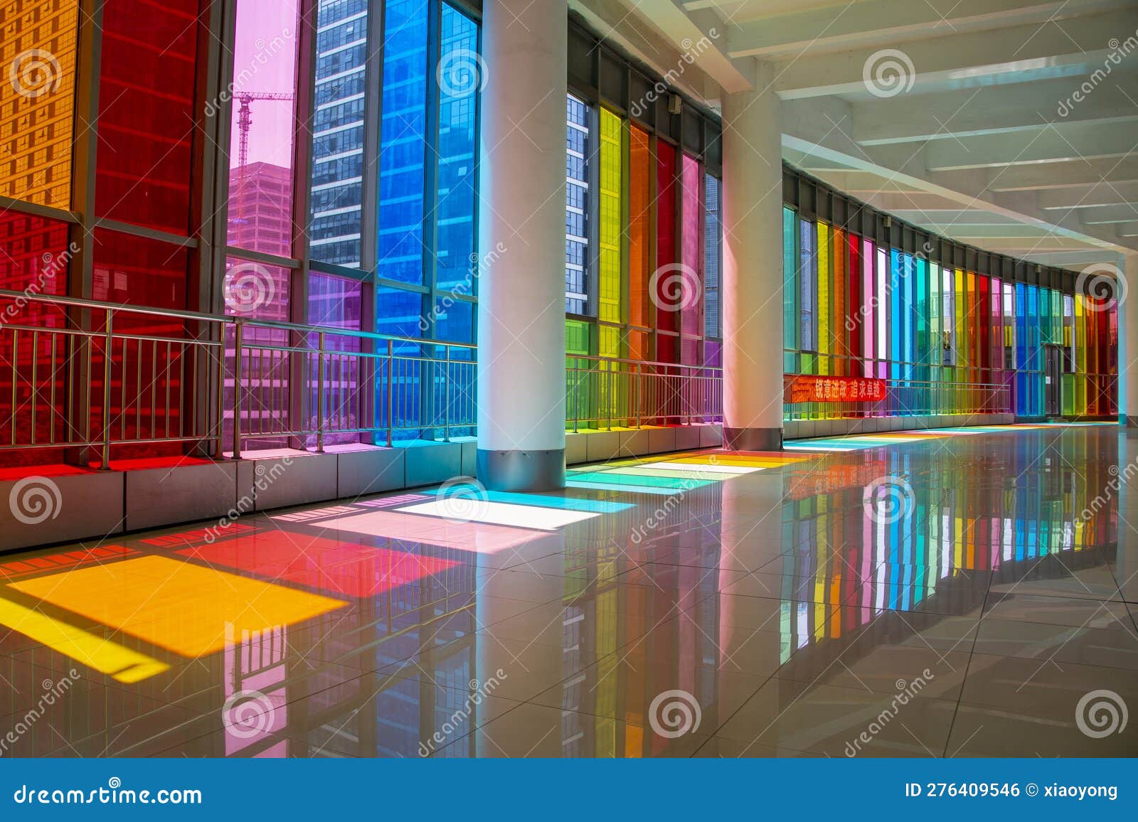 Colorful Corridor stock photo. Image of indoor, hall - 276409546