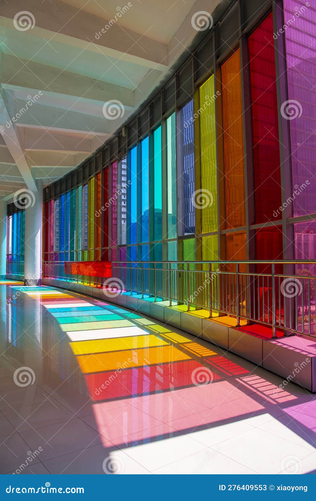 Colorful Corridor stock image. Image of modern, colors - 276409553