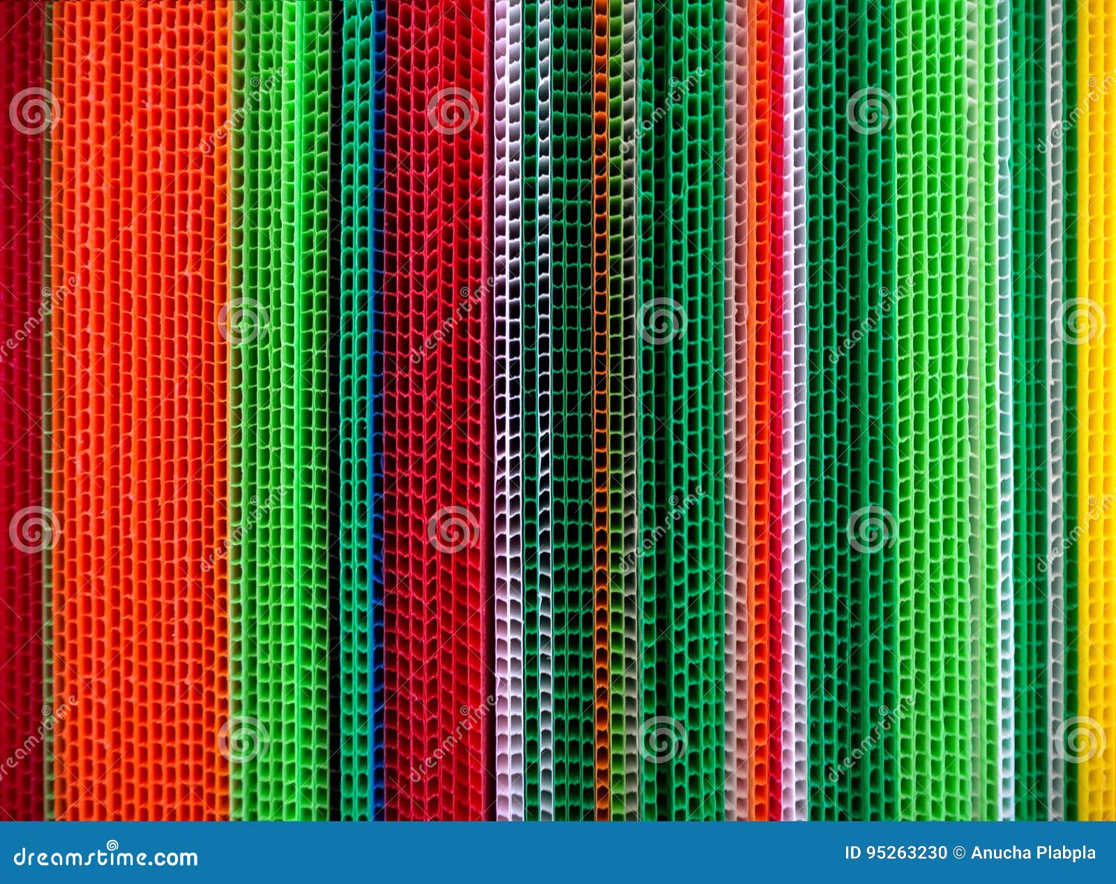 Colorful Corrugated Polypropylene Board. Stock Photo - Image of plastic ...