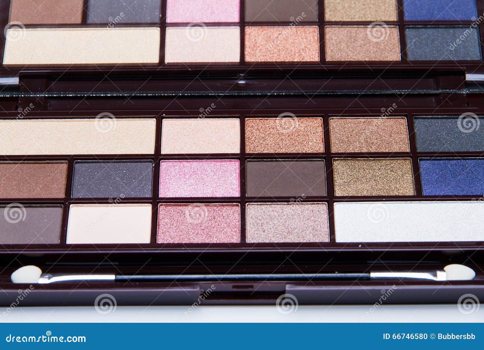 Colorful Cosmetic Eyeshadow Palette Makeup Set Stock Photo - Image of ...
