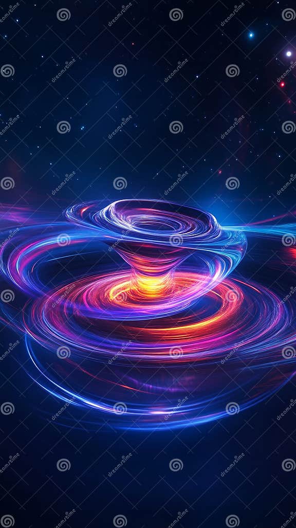Colorful Cosmic Vortex in Deep Space, Mesmerizing Light Trails Concept ...