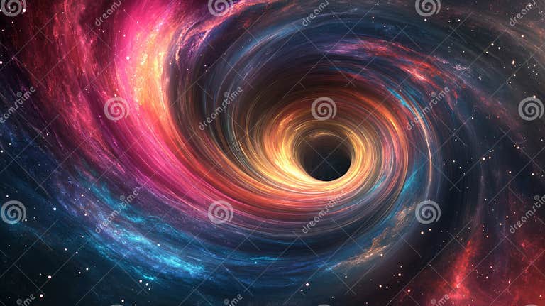 Colorful Cosmic Vortex in Deep Space, Mesmerizing and Mysterious ...