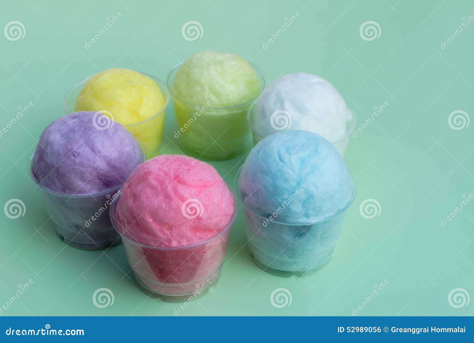 Colorful Cotton Candy in Plastic Cup Stock Photo - Image of pastel ...