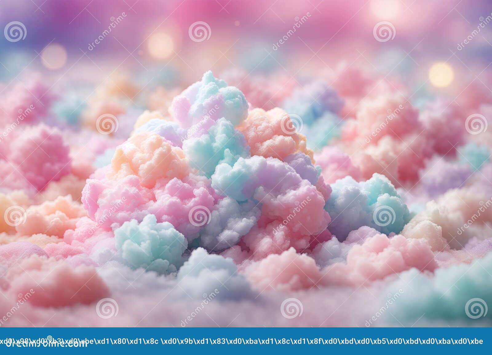 Colorful Cotton Candy in Soft Color for Background. Stock Illustration ...