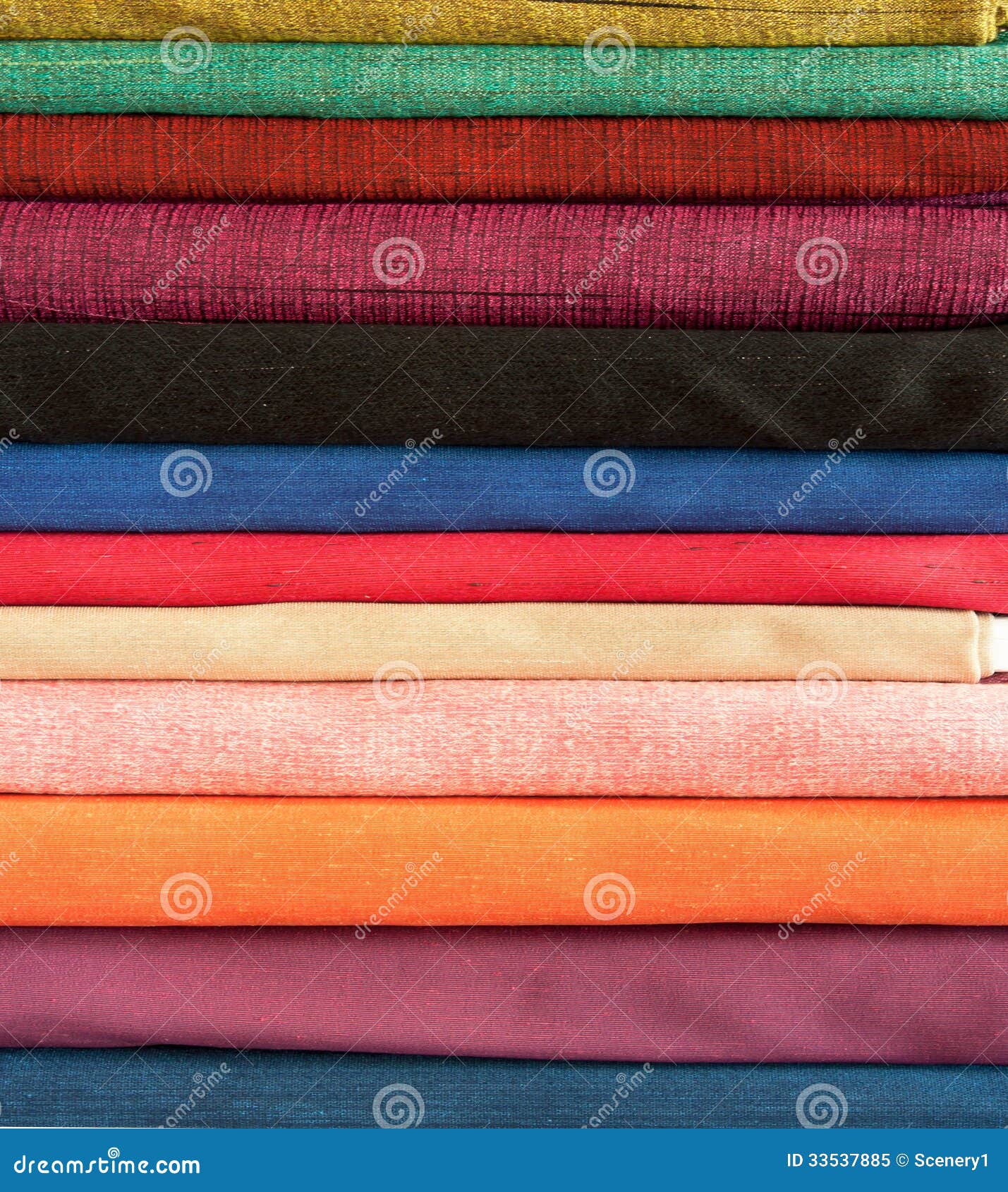 Colorful cotton fabric stock image. Image of mixed, cheerful - 33537885