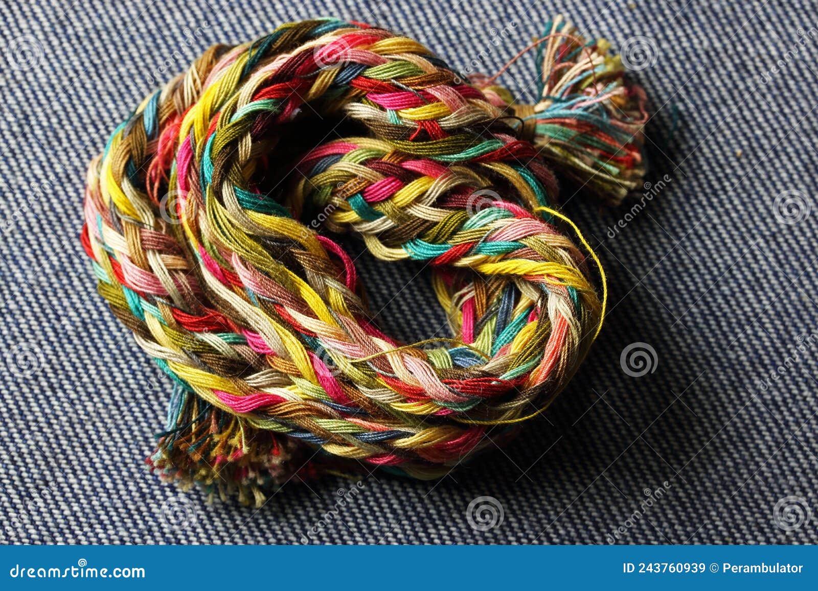 COLORFUL COTTON THREAD BRAID for HAND SEWING Stock Image - Image of ...