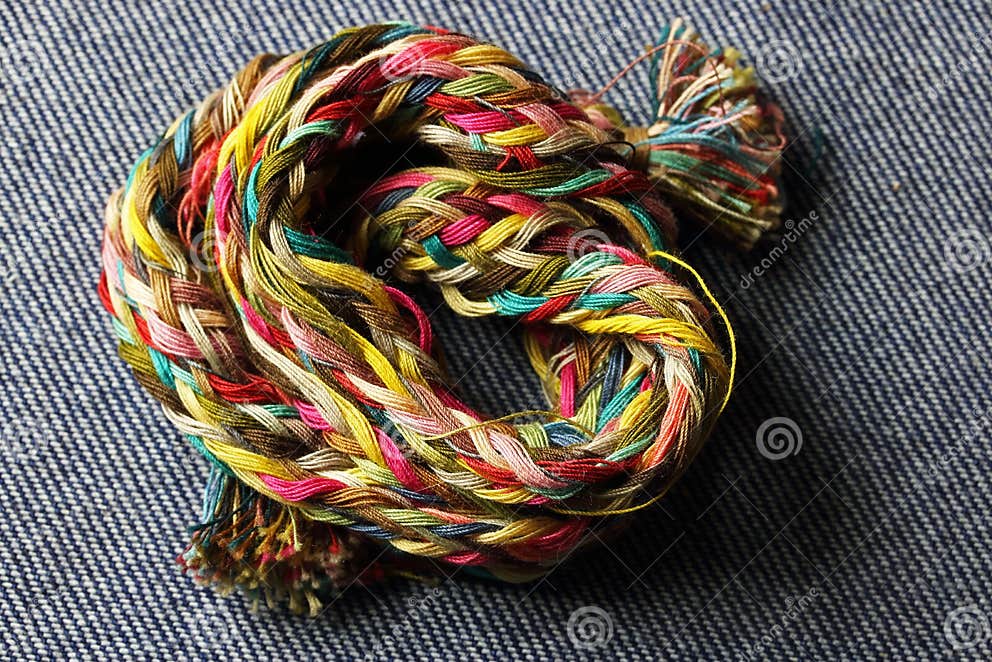 COLORFUL COTTON THREAD BRAID for HAND SEWING Stock Image - Image of ...