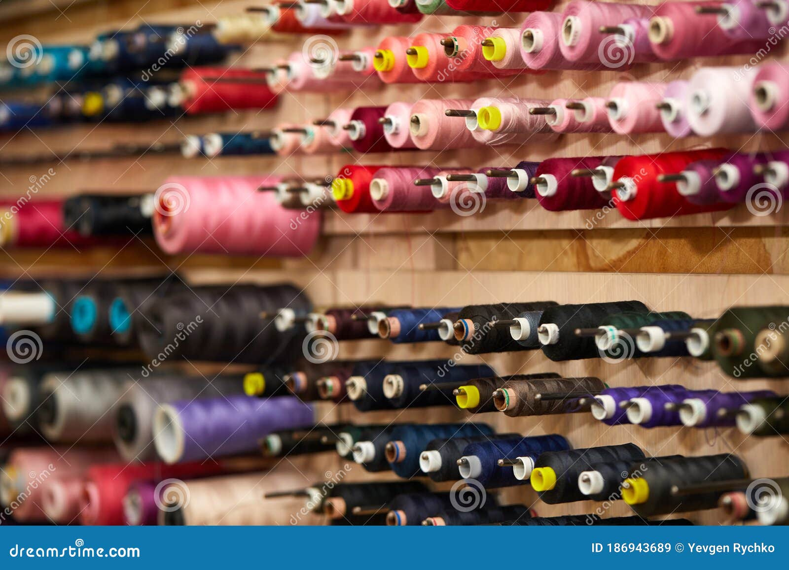 Colorful Thread Rolls for Sewing Machine Stock Image - Image of fabric ...