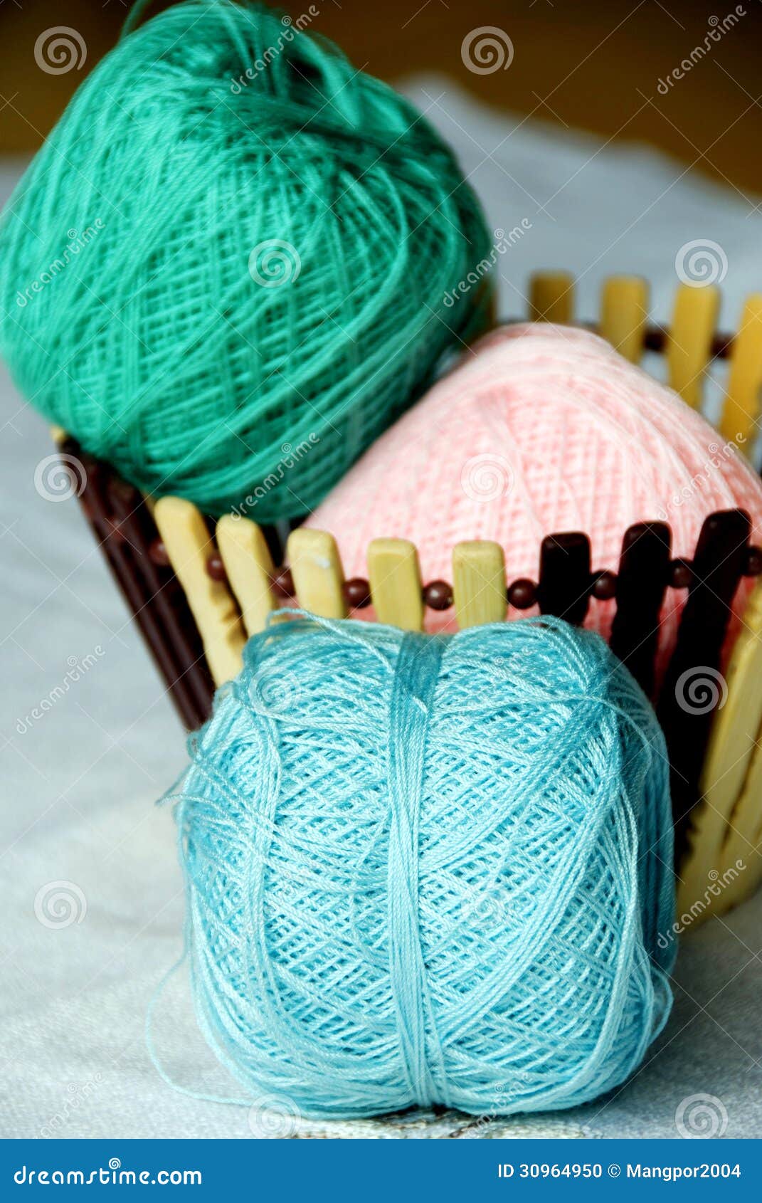 Colorful cotton yarn. stock photo. Image of lace, blue - 30964950