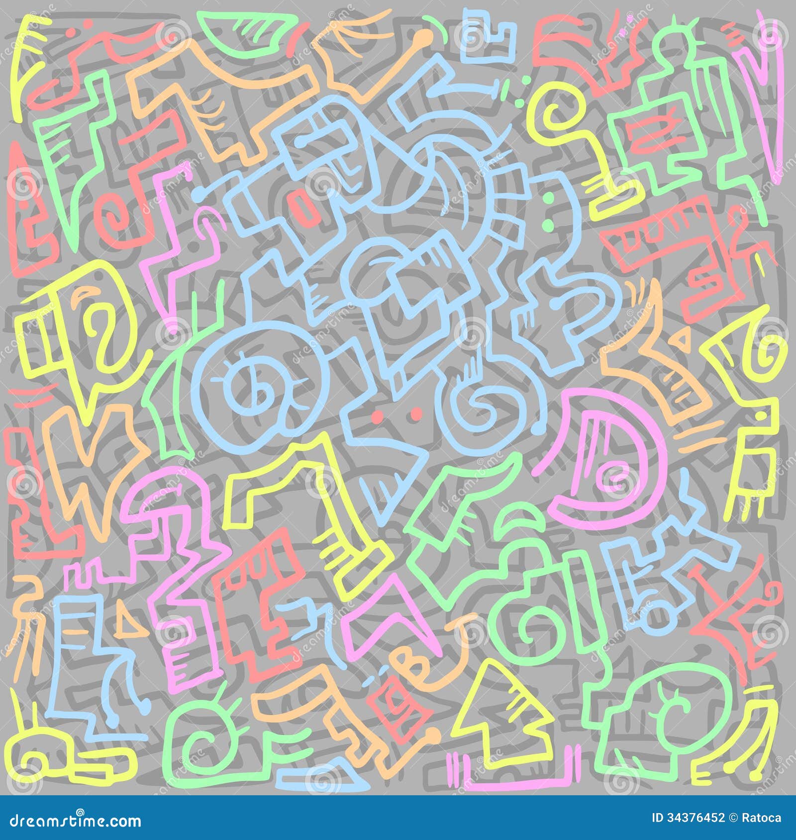 Colorful cover stock vector. Illustration of design, painting - 34376452