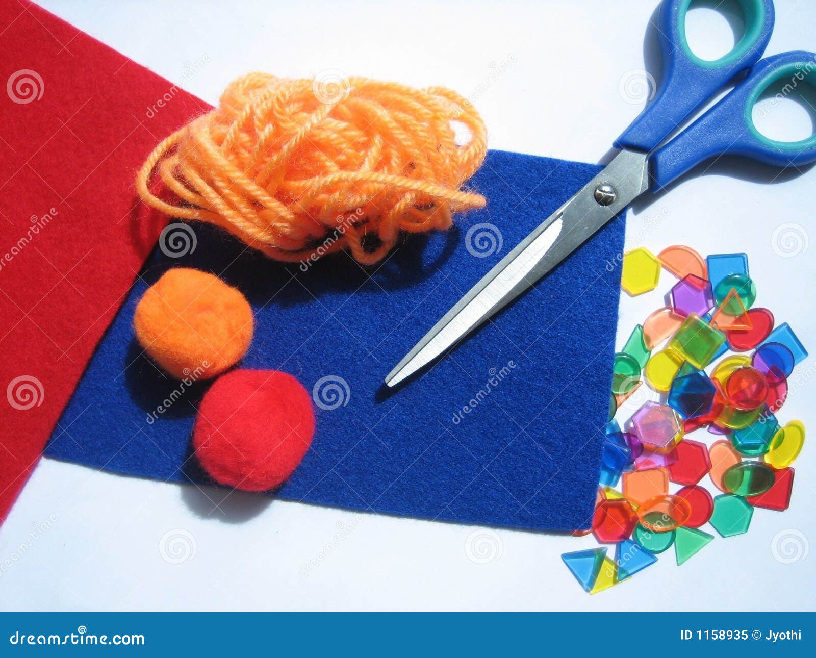 Colorful craft items stock image. Image of colorful, thread - 1158935