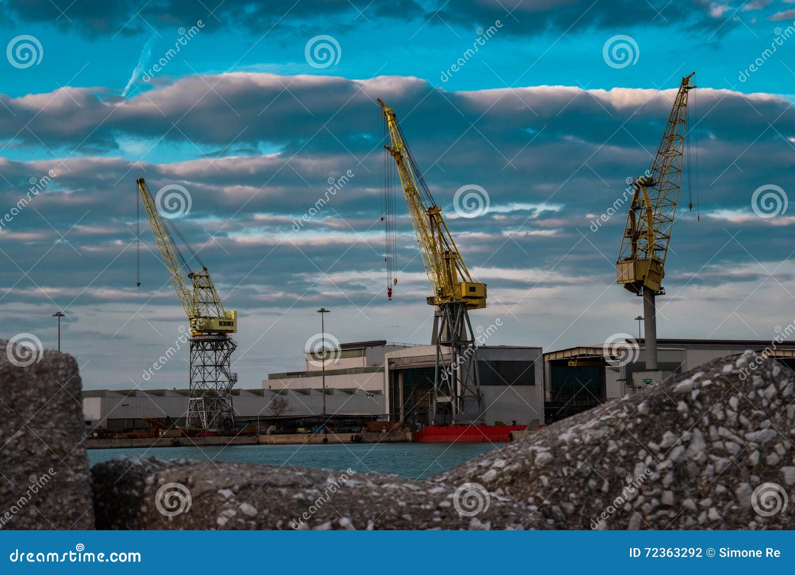 Colorful Cranes in Ancona Italy Editorial Photography - Image of port ...