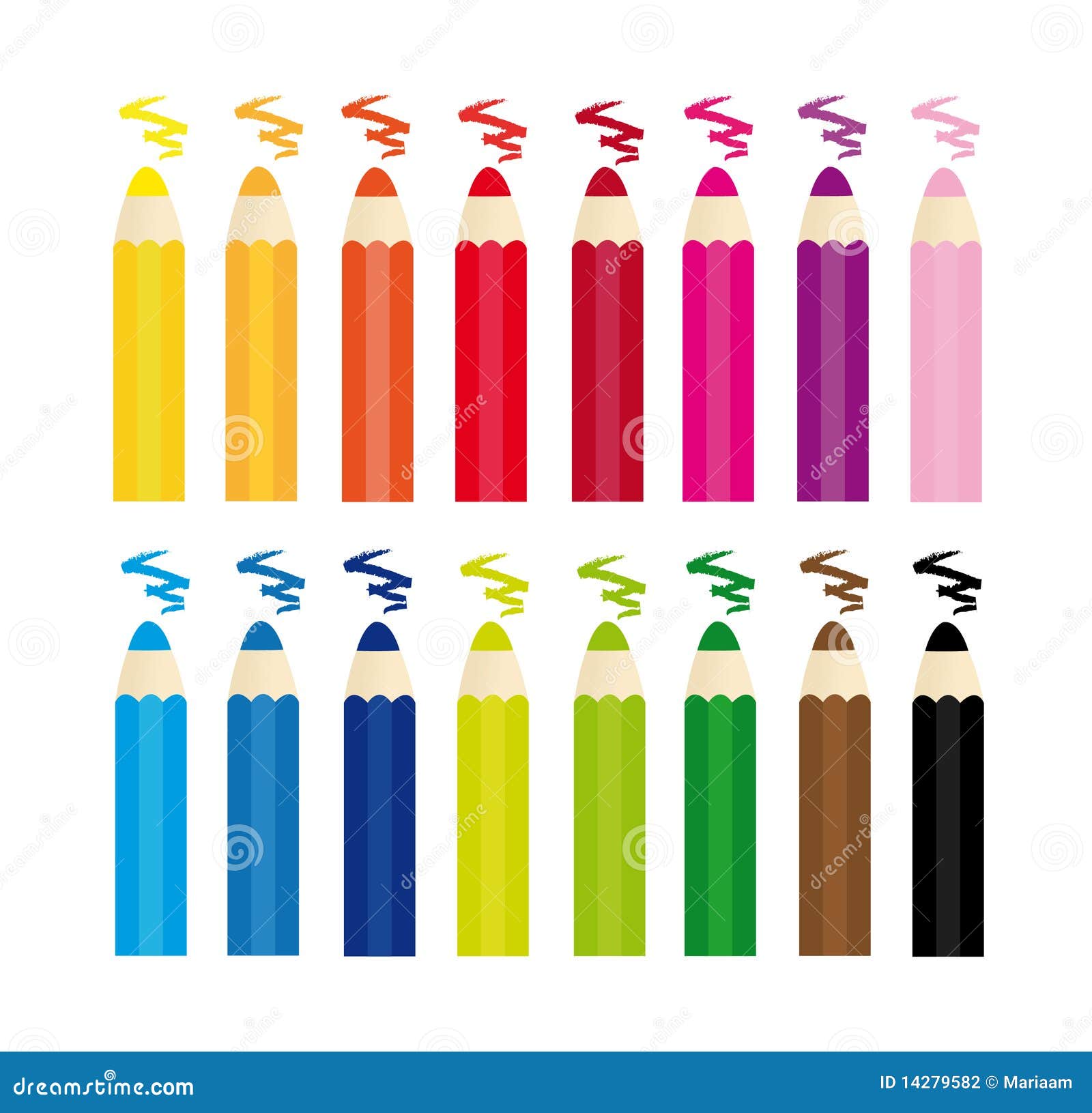 Box Of Crayons Cartoon Vector | CartoonDealer.com #9698017