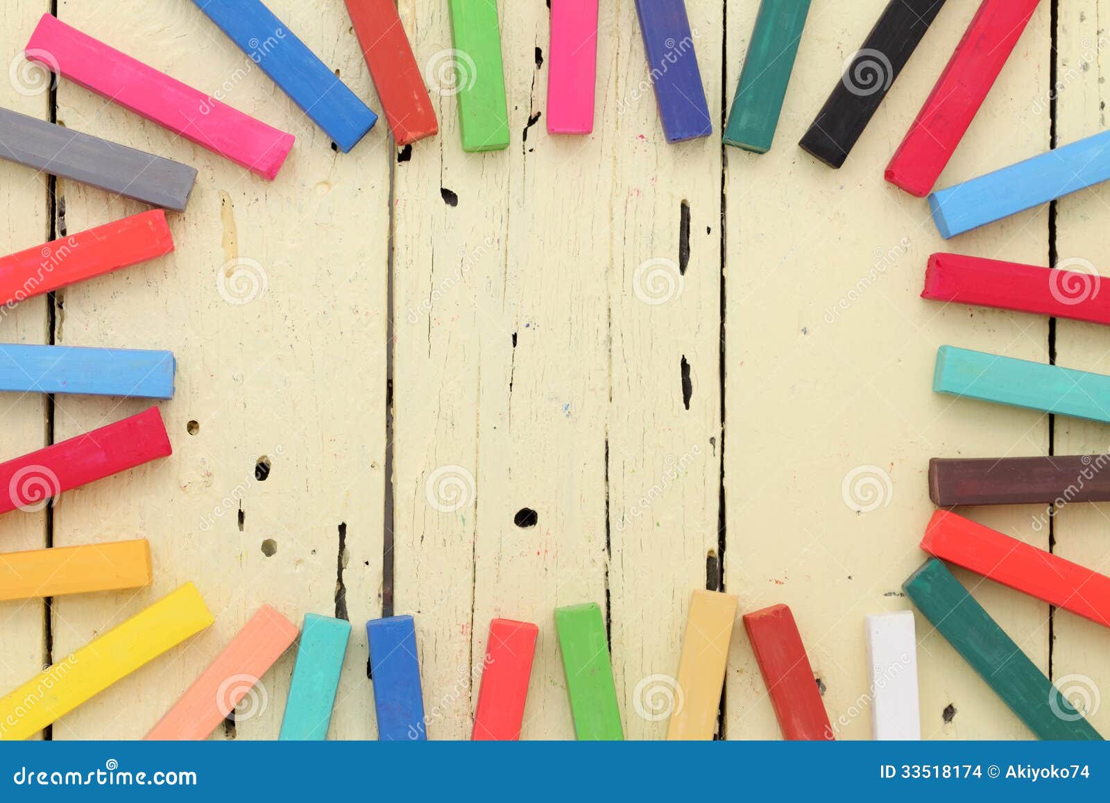 Colorful crayons frame stock photo. Image of group, copy - 33518174