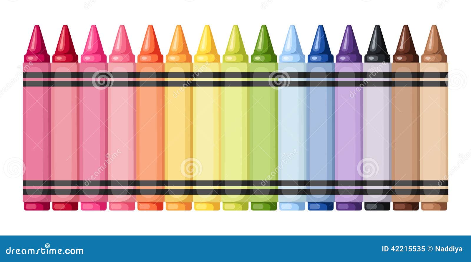 Box Of Crayons Cartoon Vector | CartoonDealer.com #9698017