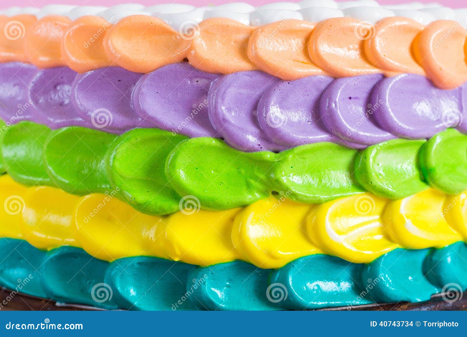 Colorful cream cake stock photo. Image of colors, orange - 40743734