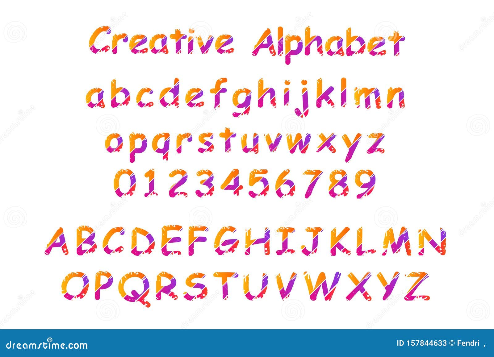 COLORFUL CREATIVE ALPHABET stock vector. Illustration of colorful ...