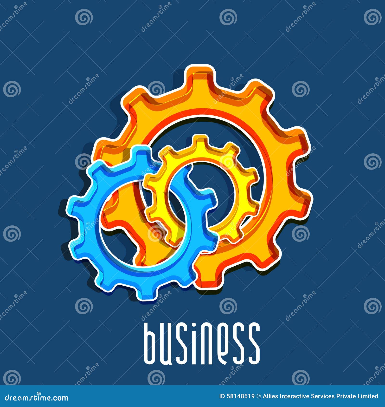 Colorful Creative Cogwheel. Stock Illustration - Illustration of emblem ...