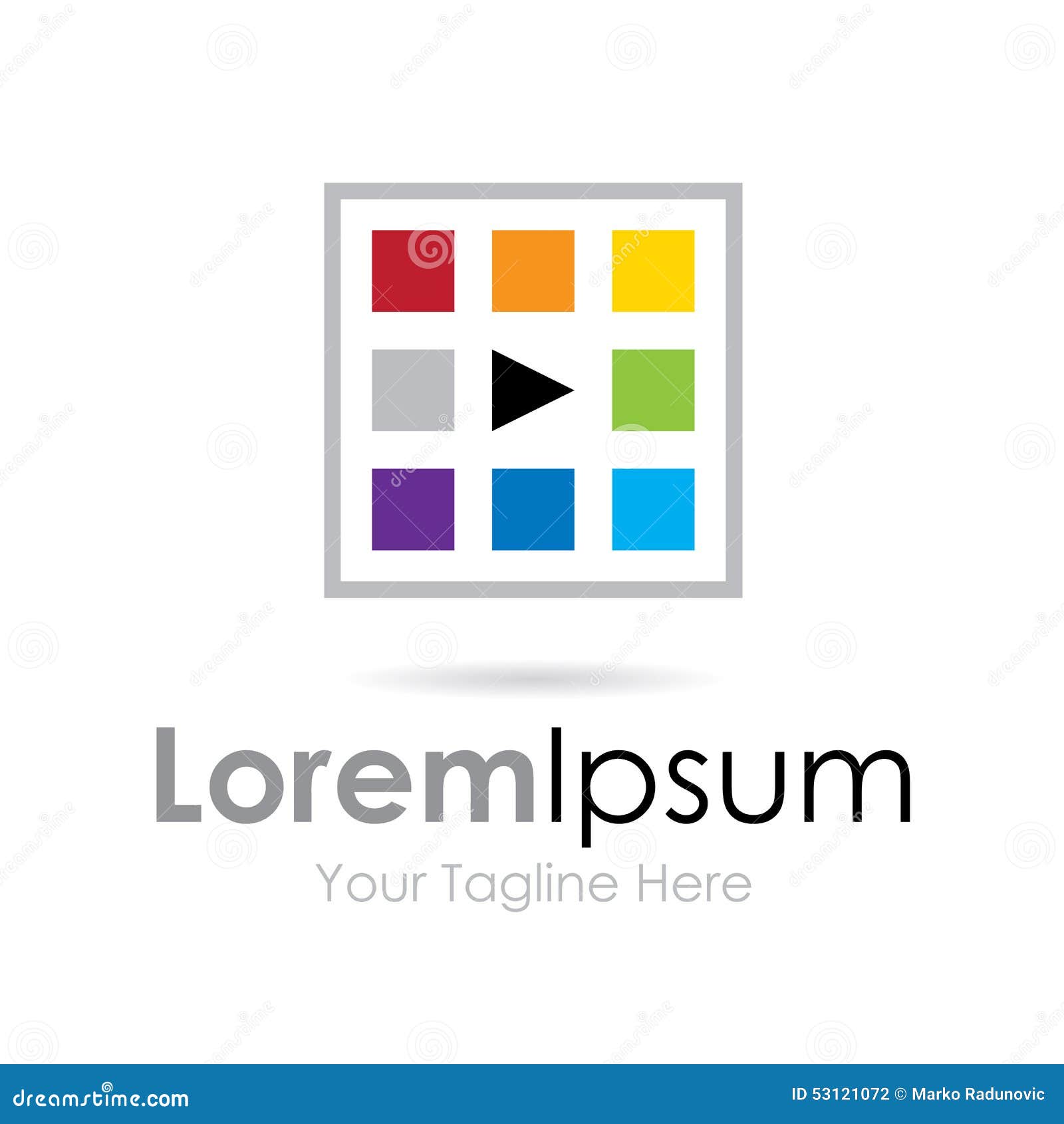 Colorful Creative Go Play Button Simple Business Icon Logo Stock ...