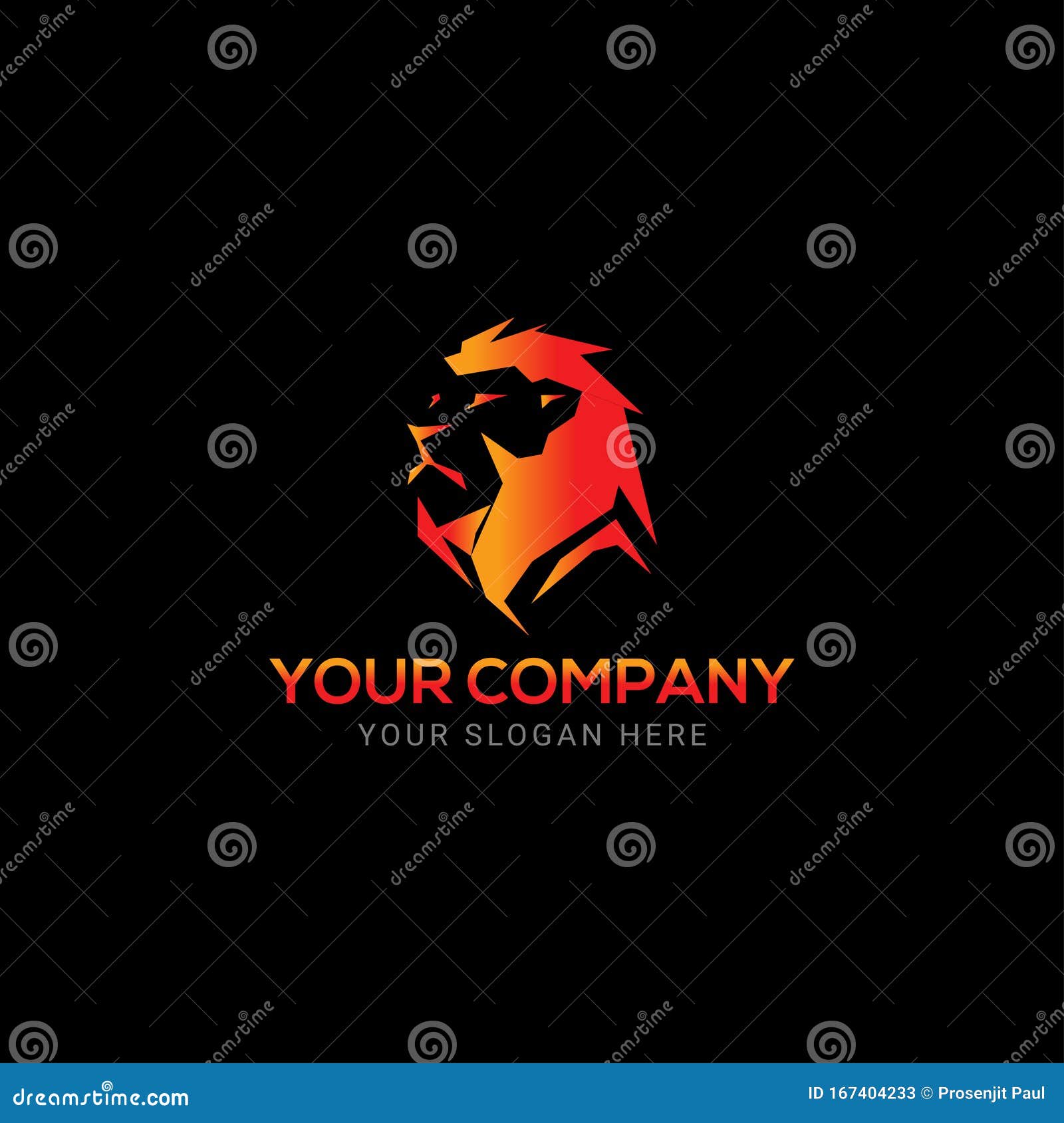 Colorful Creative Lion Head Logo Vector Stock Vector - Illustration of ...