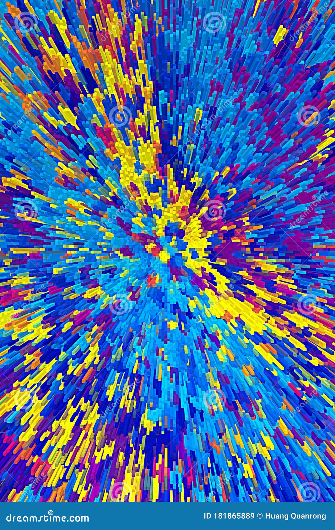 Colorful, Creative Radiation Cube Lines Abstract Poster Background ...