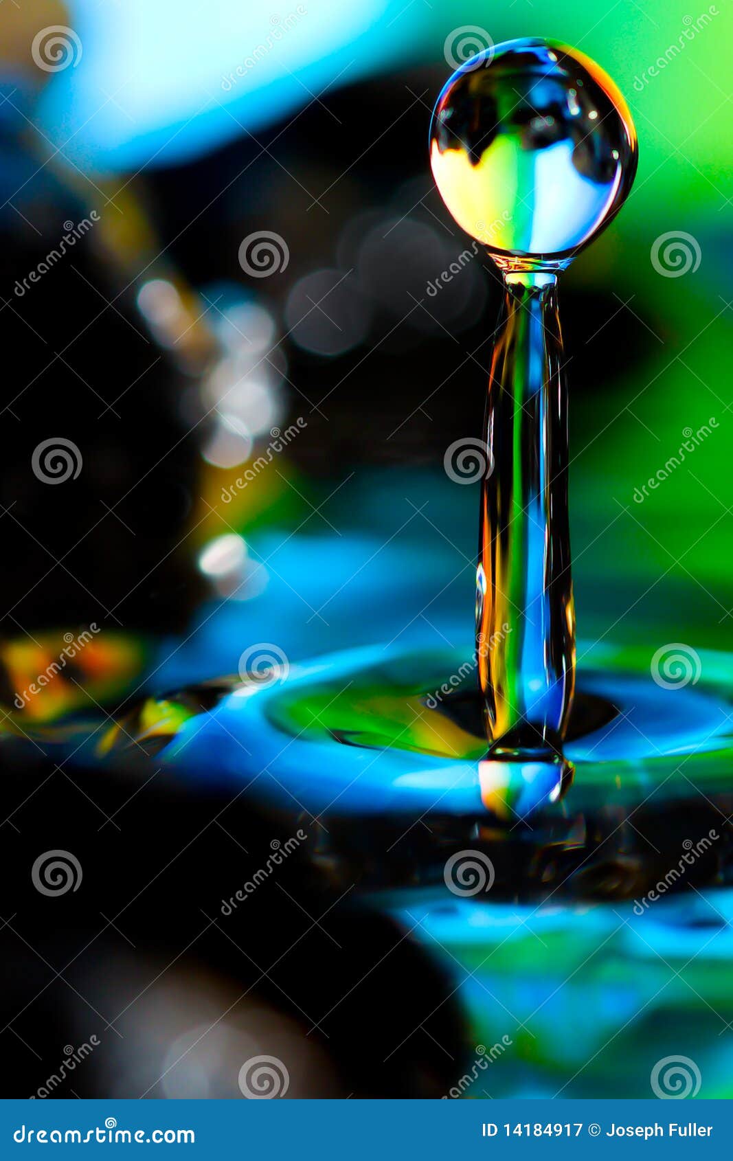 Colorful and Creative Water Drop Landscapes Stock Image - Image of ...