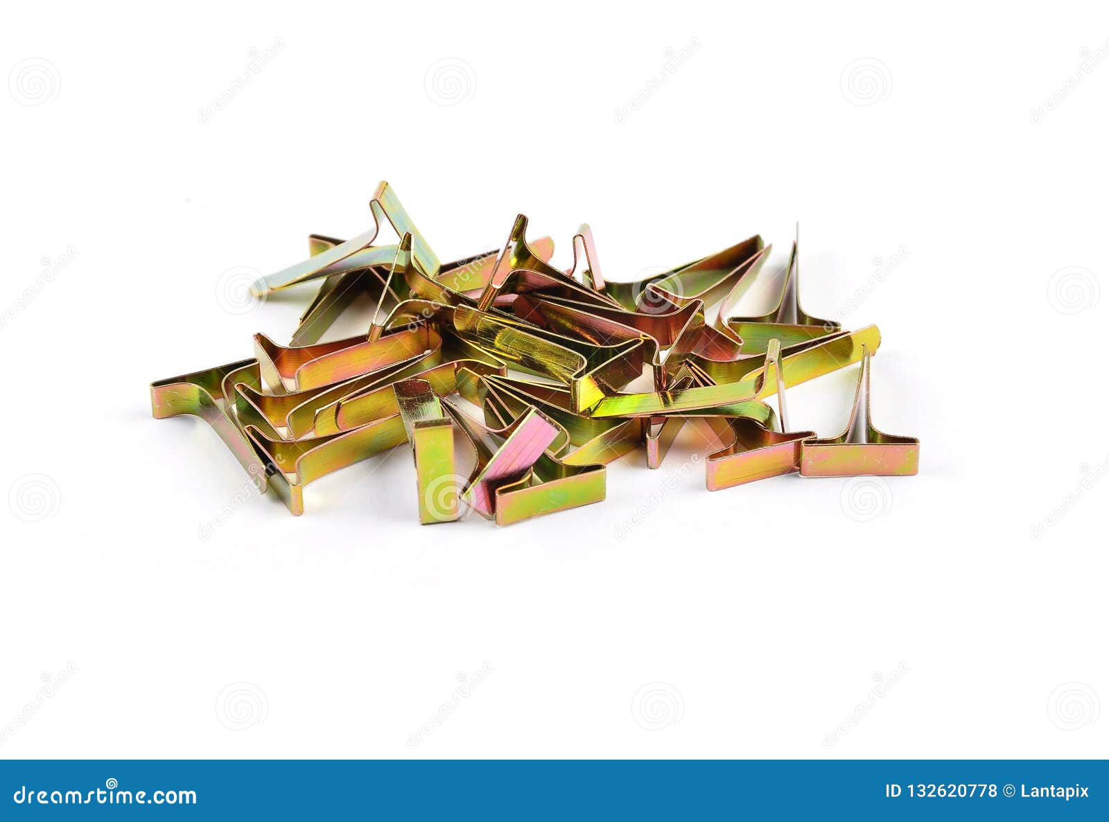 Brass Fastener on White Background Stock Photo - Image of white, brace ...