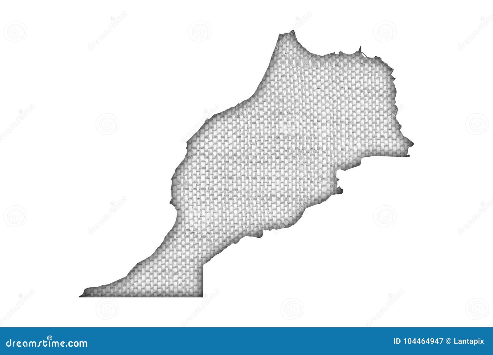 Map of Morocco on Old Linen Stock Illustration - Illustration of ...