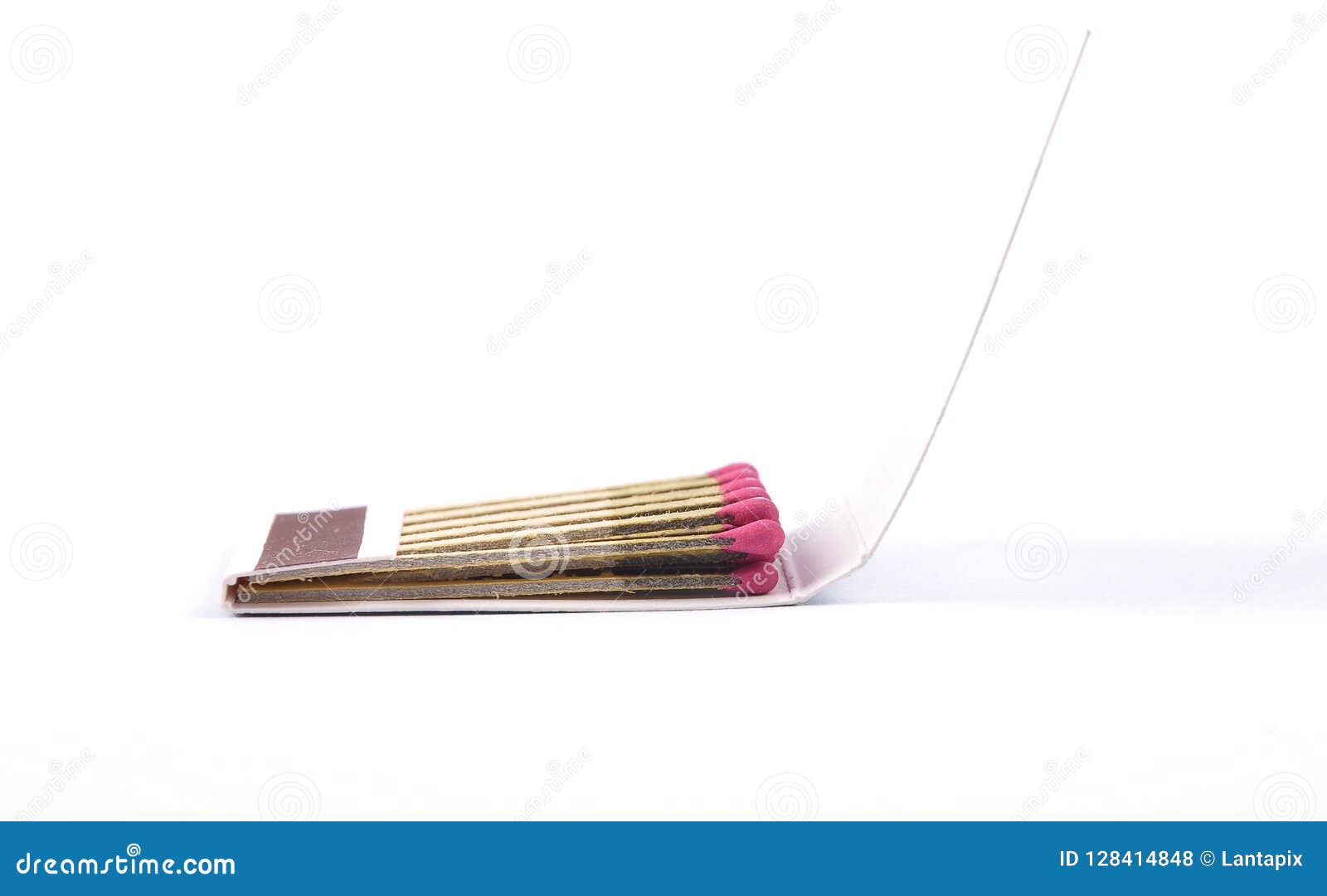 Open Matchbook on White Background Stock Photo - Image of background ...