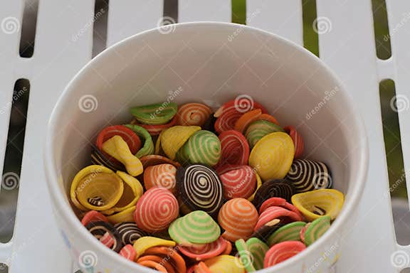 Colorful Snacks in a Bowl stock image. Image of children - 331361807