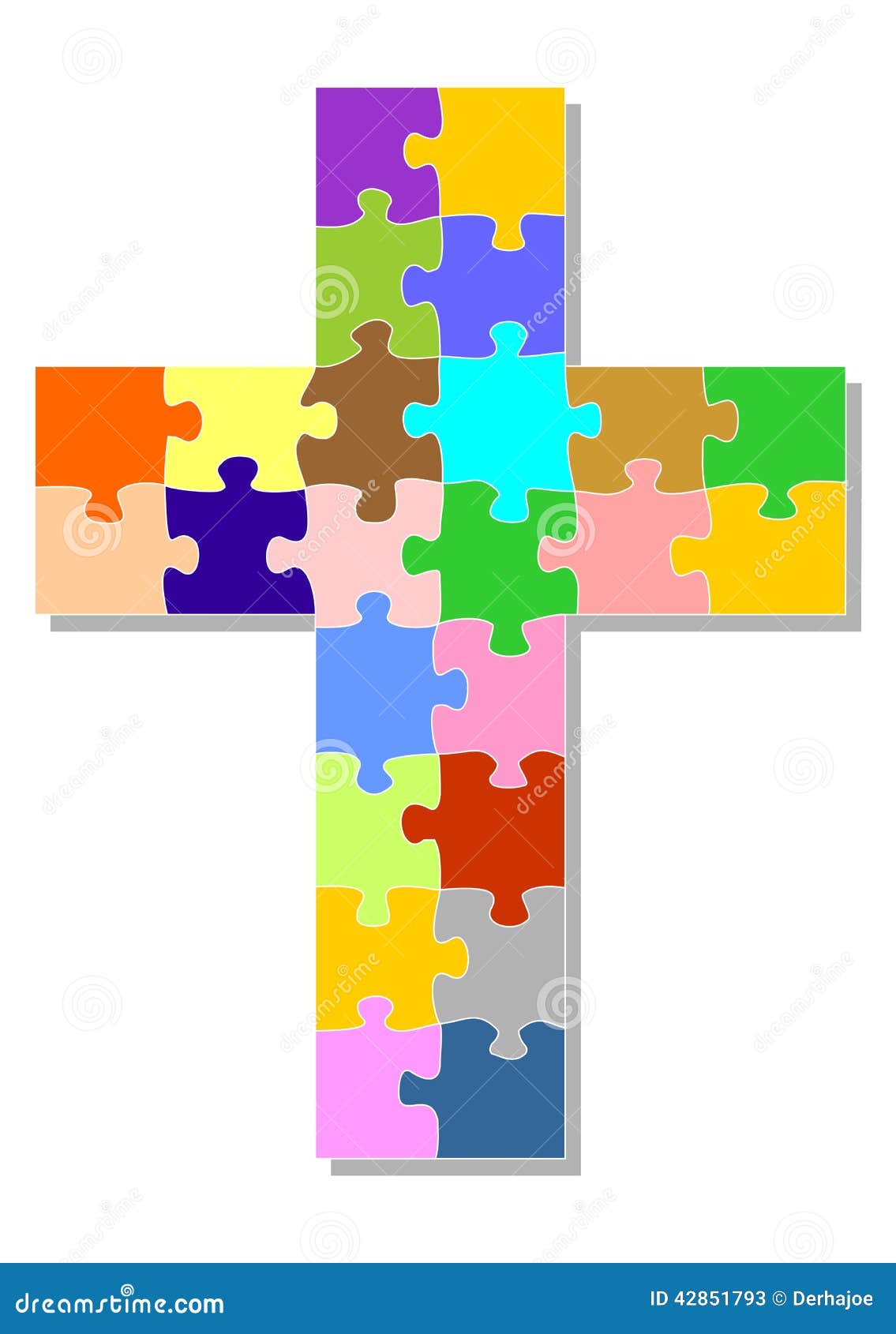 Colorful cross stock illustration. Illustration of isolated - 42851793