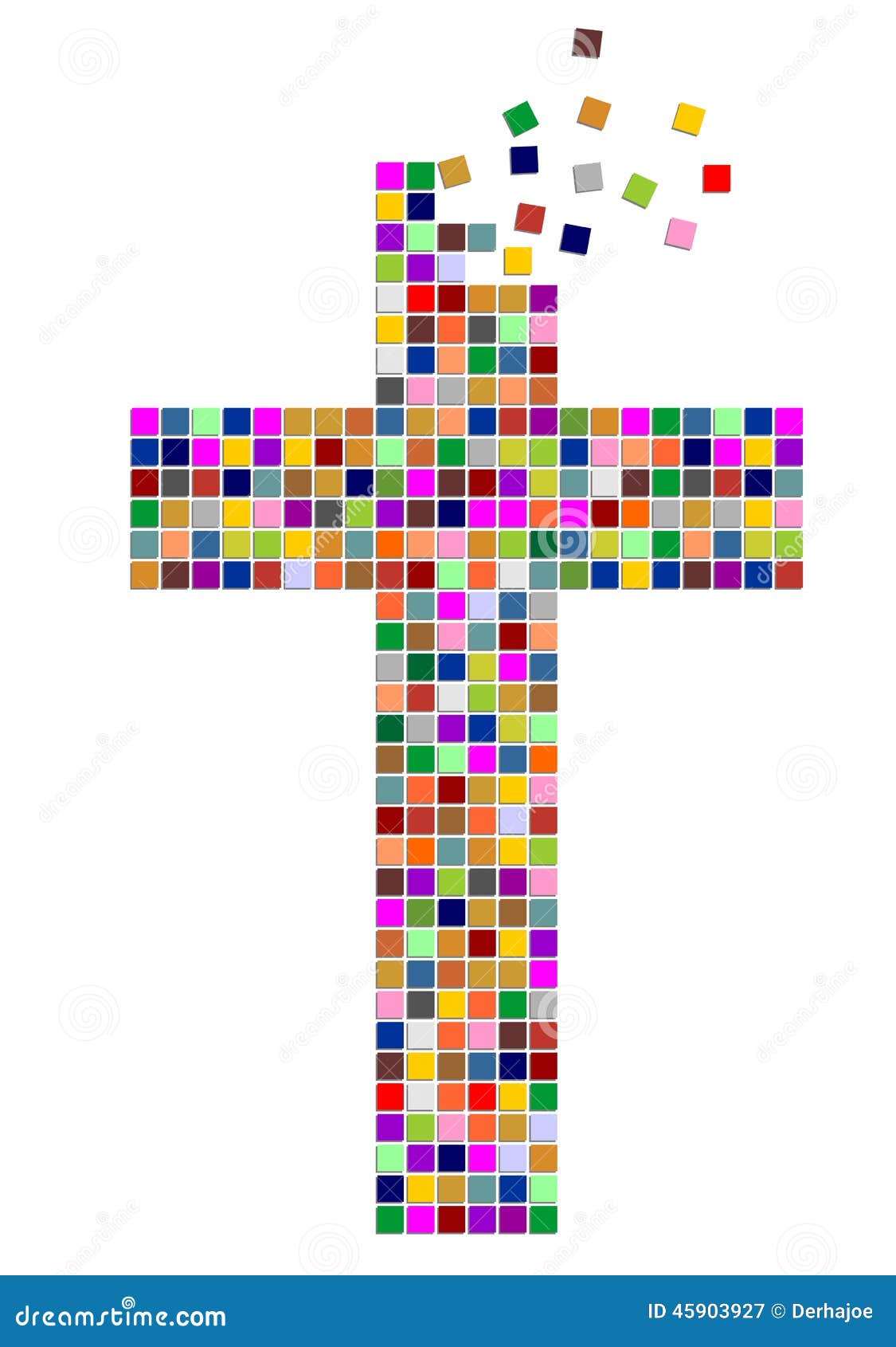 Colorful cross stock illustration. Illustration of white - 45903927