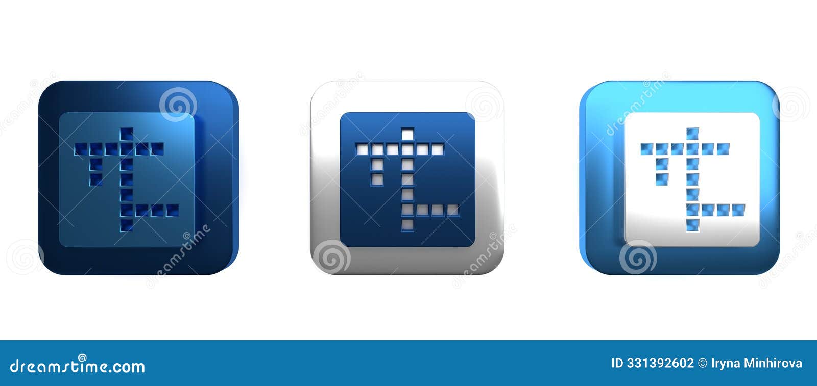 Square Crossword Template. Symmetrically Intersecting Rows And Columns ...