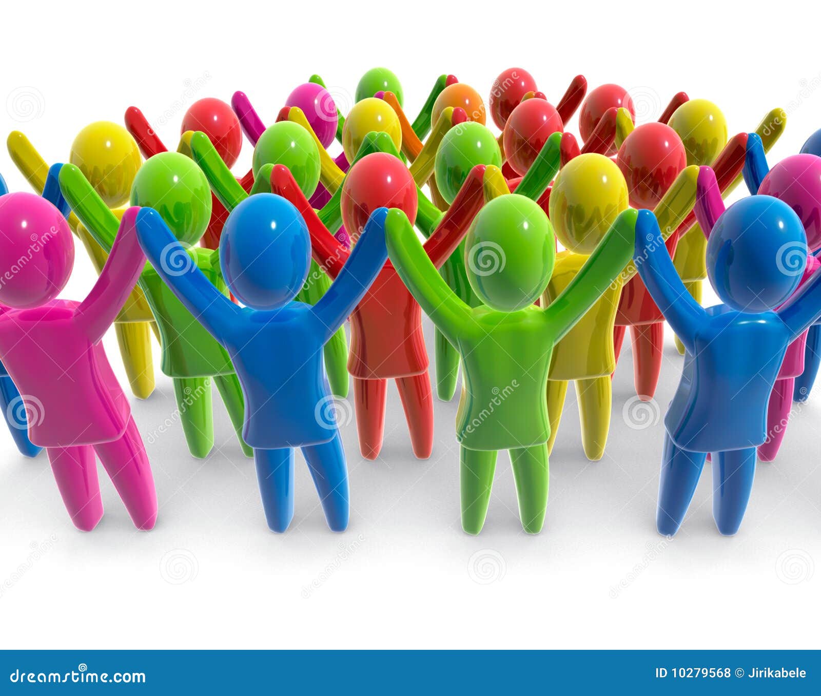 Colorful crowd stock illustration. Illustration of shape - 10279568