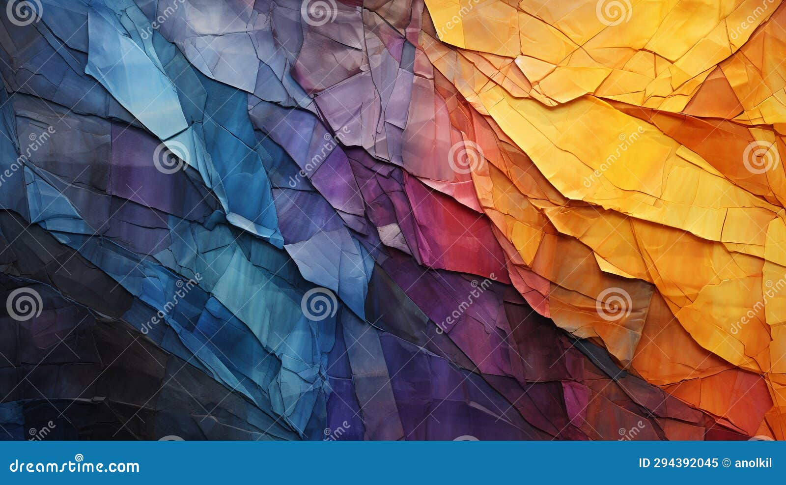 Colorful Crumpled Paper As a Background. Closeup Stock Illustration ...