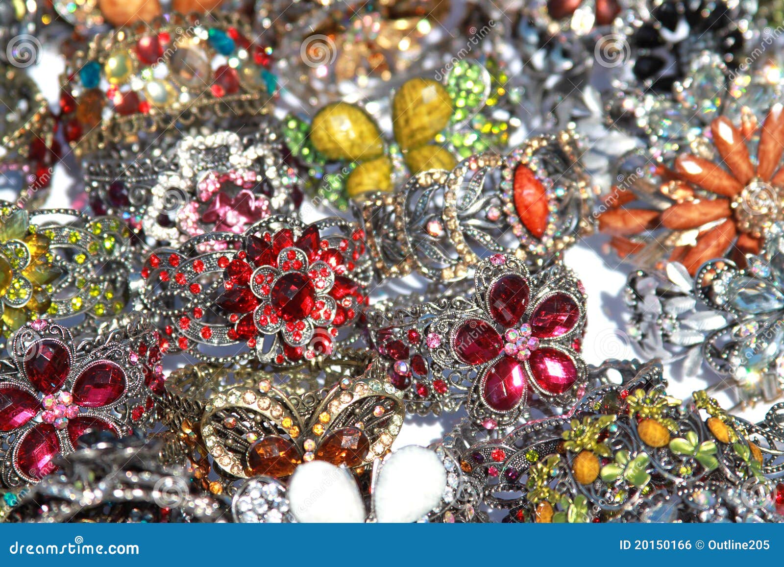Colorful crystal jewelry stock photo. Image of jewels - 20150166