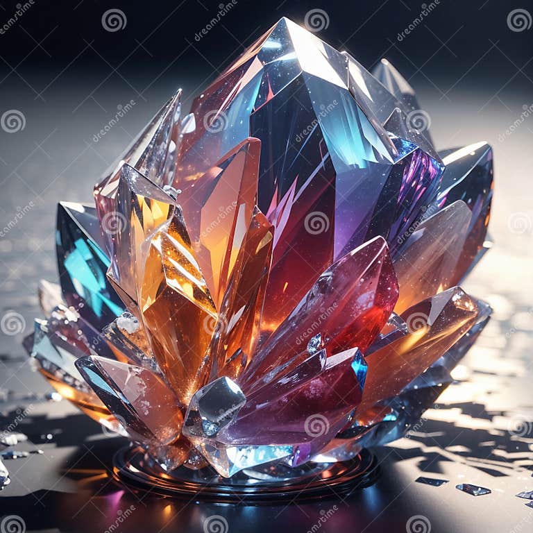 Colorful Crystal. Large Colorful Crystal. Giant Colorful Crystal. Stock ...